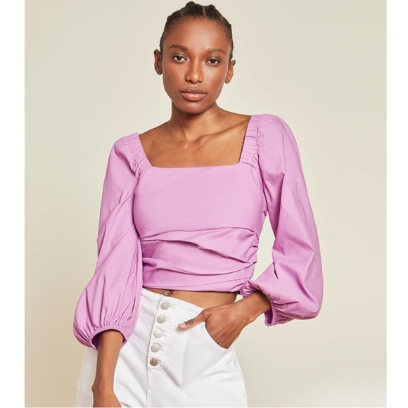 Veronica Beard | Tops | New Veronica Beard Kayla Crop Top Vivid Orchid ...